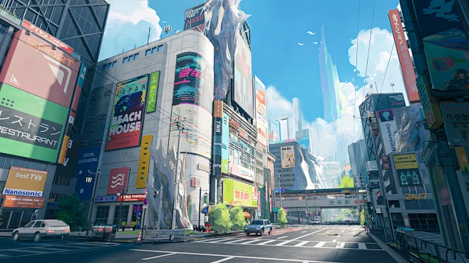 shibuya street-花瓣网
