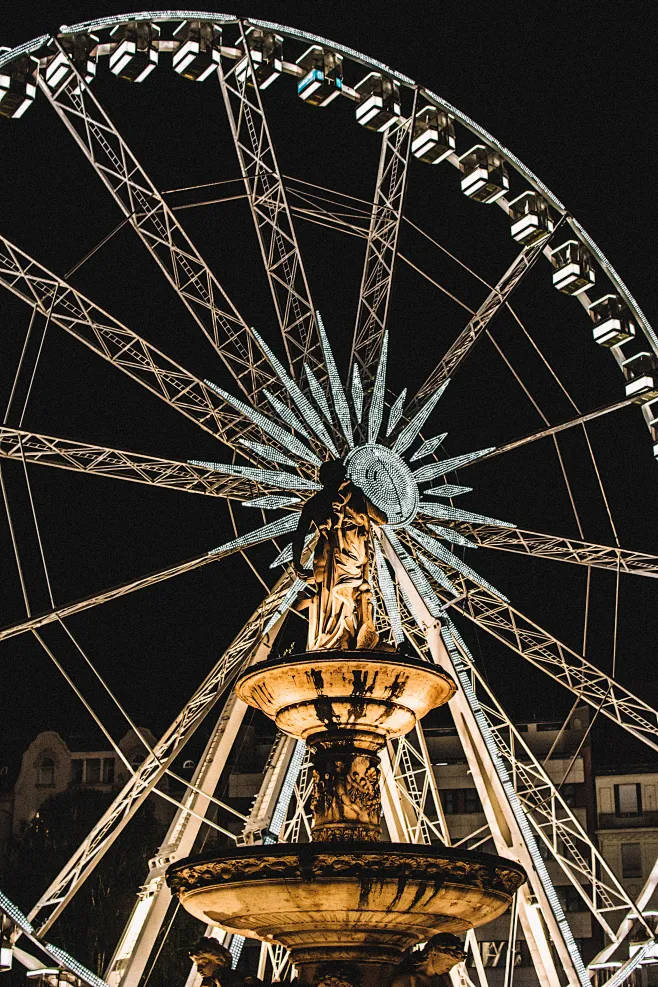 Gray ferris wheel.-花瓣网