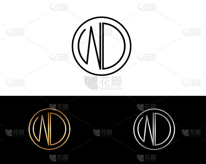 WD圆形字母设计