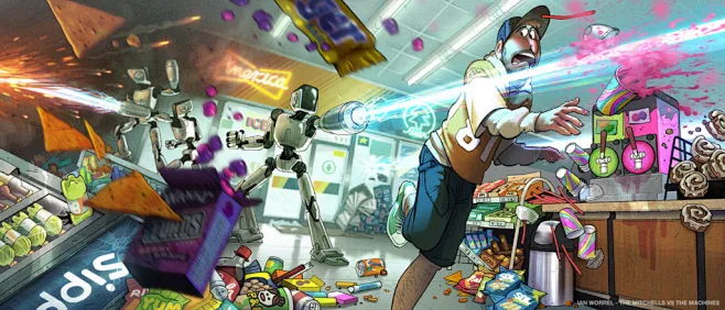 Artes de Ian Worrel para "The Mitchells vs the Machines" - THECAB : O ...