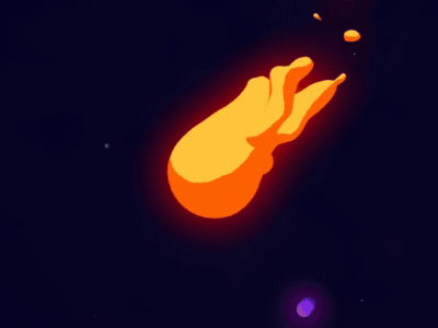Meteor effect after c4d planet star fire comet meteor gif-花瓣网