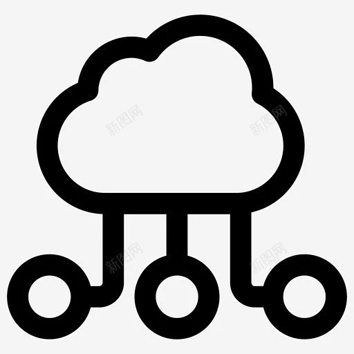 云托管云计算云数据图标 平面电商 创意素材-花瓣网