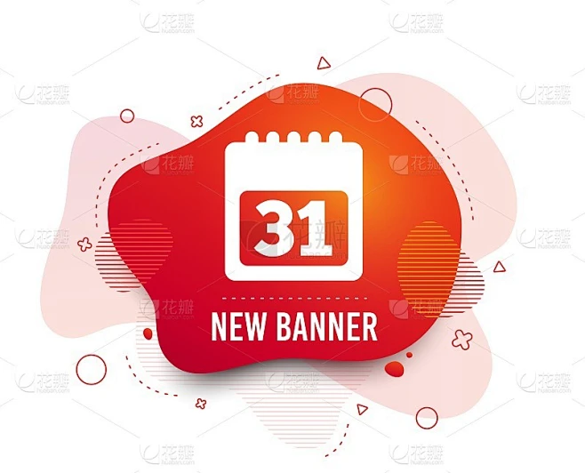 Calendar sign icon. 31 day month symbol. Vector素材-花瓣网