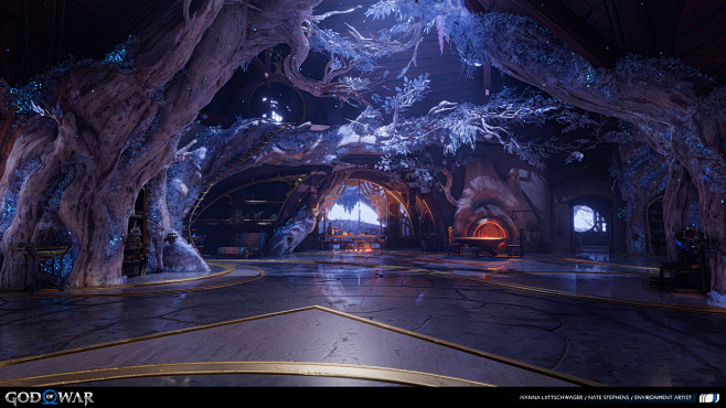 God of War Ragnarok - Sindri's House Interior-花瓣网