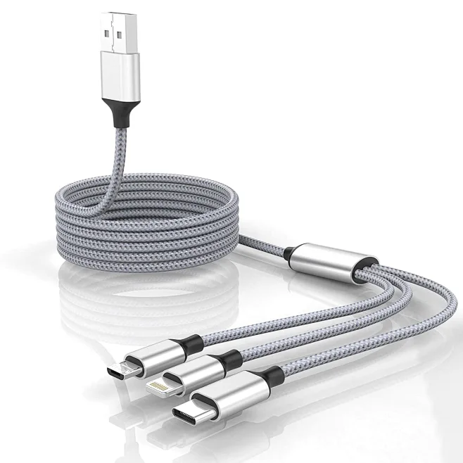 Amazon.com: Multi 3 in 1 Universal USB Charging Cable,3M/10FT Nylon ...