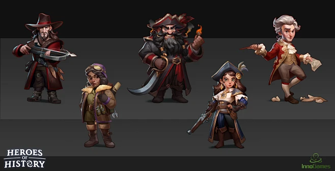 Heroes of History - Hero Illustrations-花瓣网