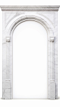Photo 3 d illustration. antique white colonnade with corinthian columns. three arched entrance ...