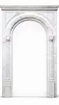 Photo 3 d illustration. antique white colonnade with corinthian columns. three arched entrance ...