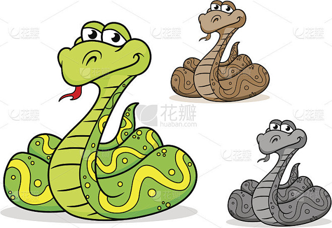 卡通python蛇