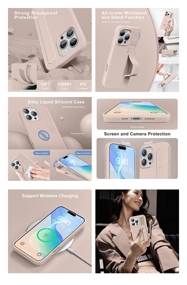 亚马逊 iPhone-16 轻颜系列 腕带款 粉色_王吉祥_【68Design】-花瓣网