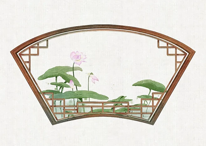 中国风古风窗户窗棂插图插画下载-花瓣网