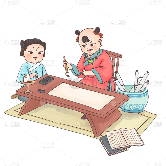 国学场景大尺寸贴纸-书法