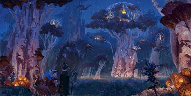 Fantasy forest demo-花瓣网