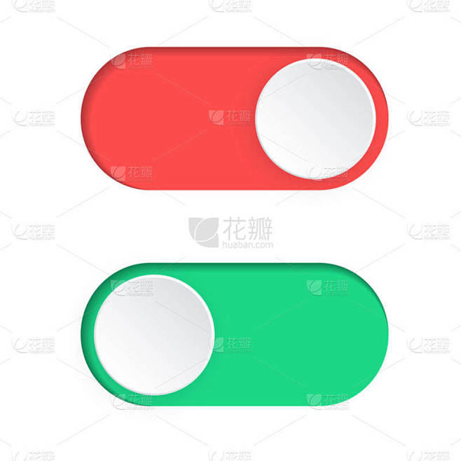 Switch element button. Enable disable toggle symbo