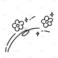 Simple Line Sticker素材-花瓣网