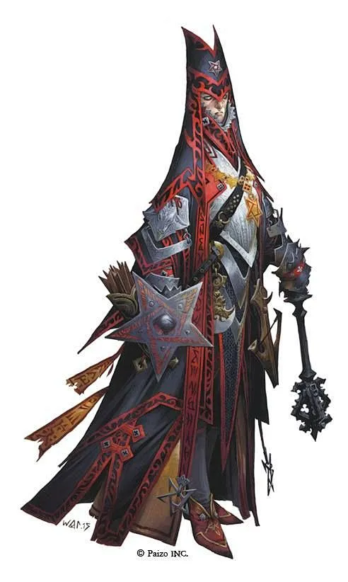 Lazzero – Cleric of Asmodeus. Character illustration from the cover art ...