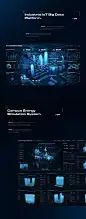 3D animation city Data data visualization earth FUI HUD map Technology-花瓣网