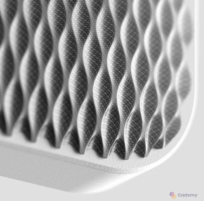 Parametric surface texture design, industrial design details, render-花瓣网