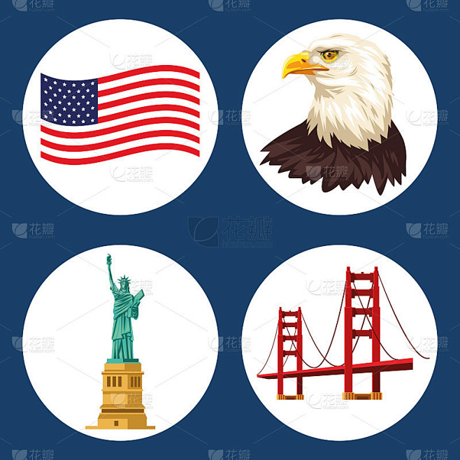 美国四个图标