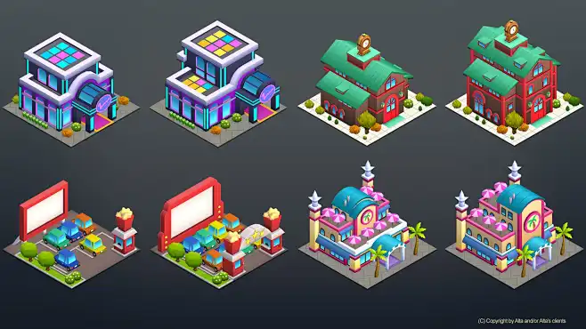 Dreamcity: Metropolis – 3D low poly buildings models : Related Post ...