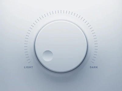 3D Dimmer 3d animation button dark dimmer flat icon knob light mode ...