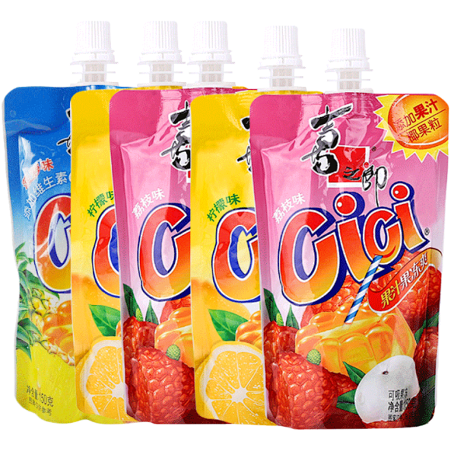 喜之郎cici果汁果冻爽特惠装150g*5吸的冻怀旧零食品-tmall.com天猫