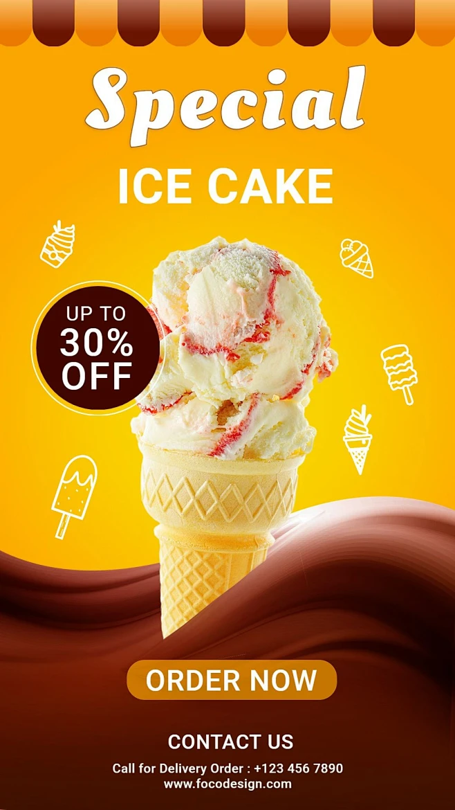 Ice Cream Groceries Food Promo Ecommerce Story素材-花瓣网
