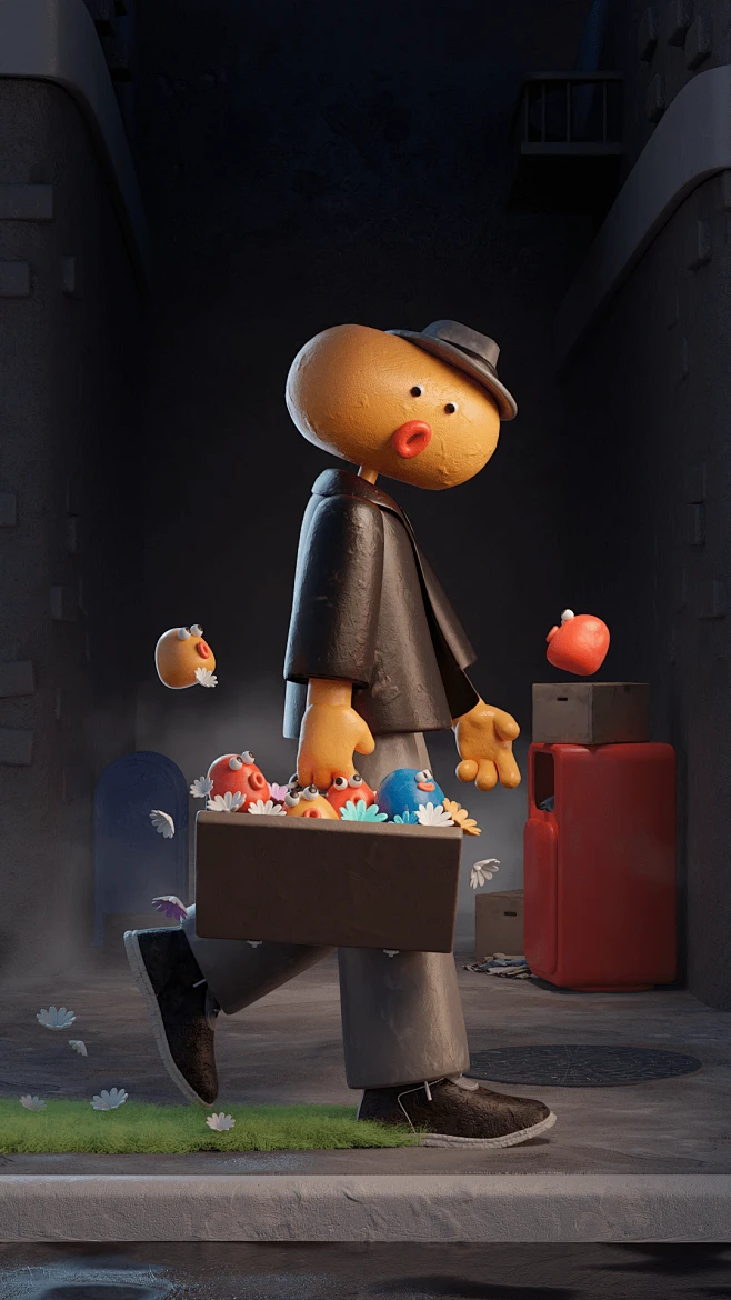 3D CGI Character design lighting Lookdev-花瓣网