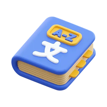 Dictionary Book 3D Icon-花瓣网
