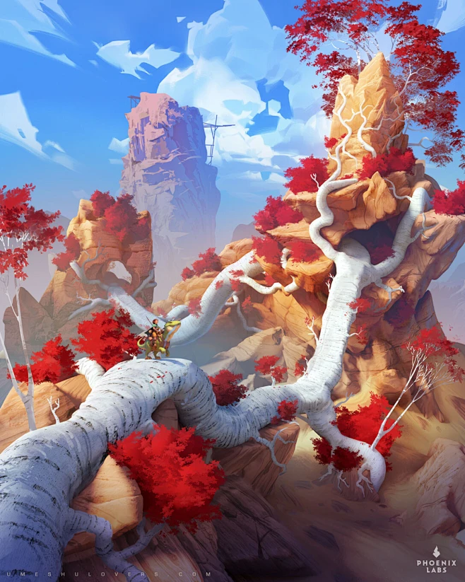 Project Unicorn environment : red desert-花瓣网