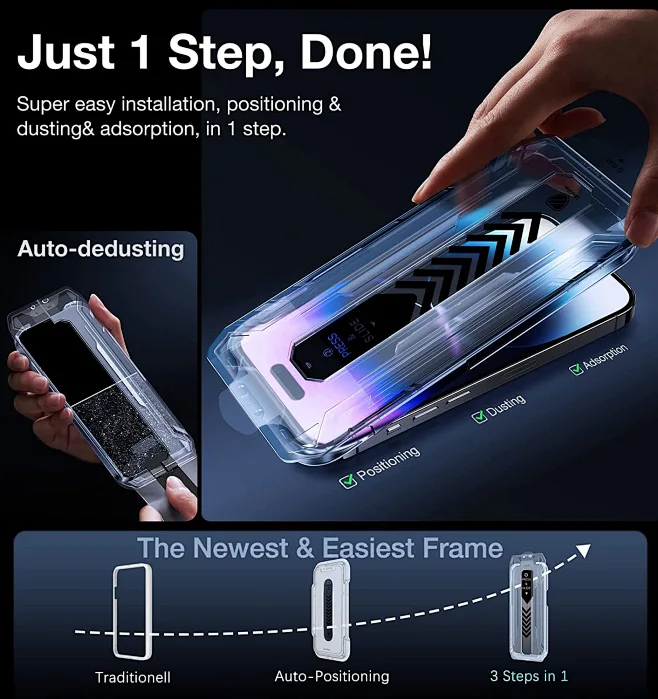 Amazon.com: UltraGlass UNBREAK TOP 9H+ Glass for iPhone 14 Pro Max ...