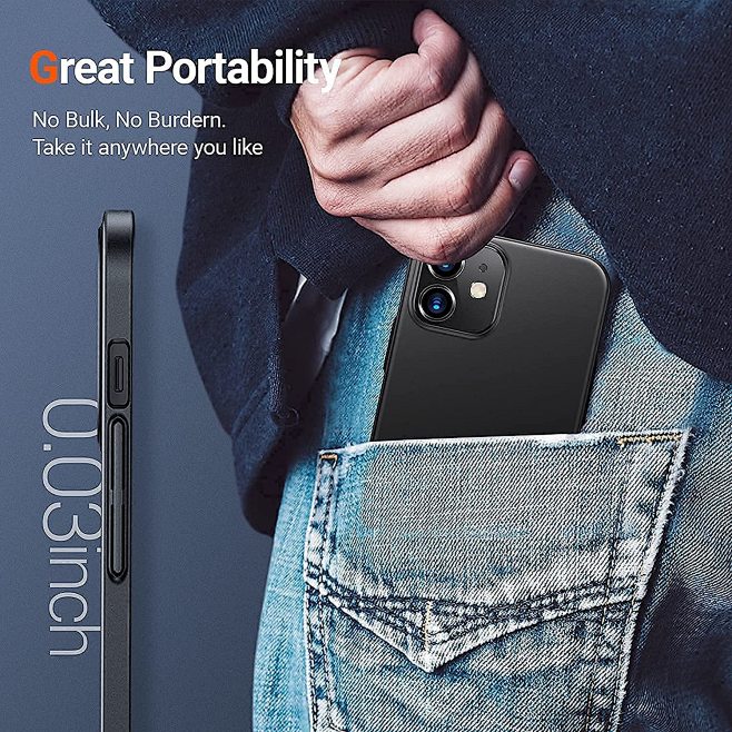 Amazon.com: TORRAS Slim Fit 360 Compatible for iPhone 12 Pro Case ...