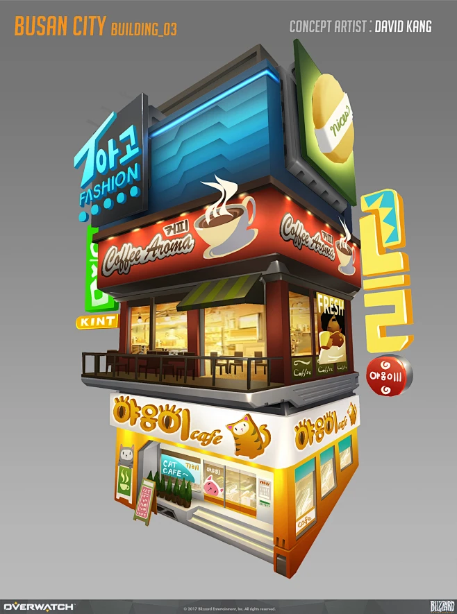 Busan Overwatch Map Concept Art-花瓣网