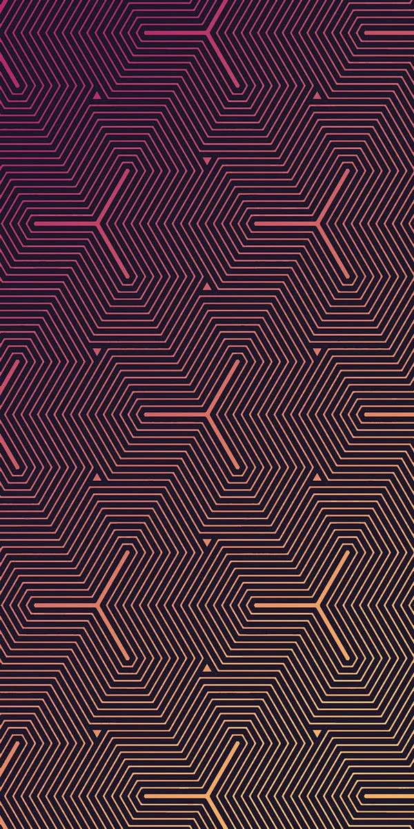 This may contain: an abstract background with lines and dots in purple ...