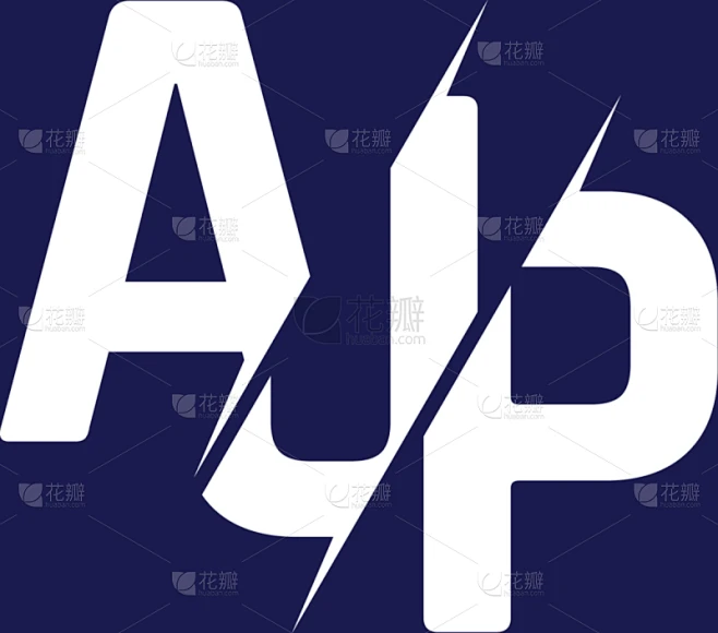 monogram letters initial logo design ajp素材-花瓣网