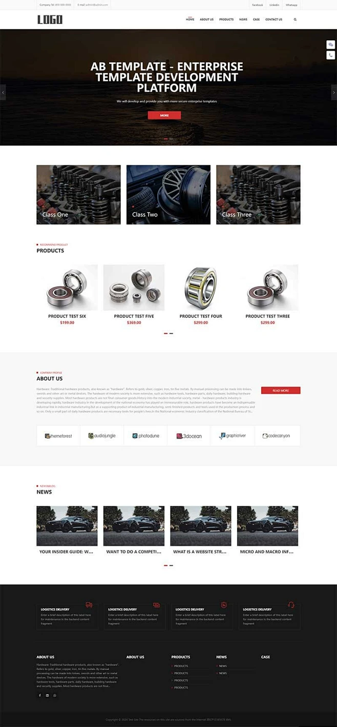 自适应响应式五金pbootcms英文网站模板 - E库模板网 - Ekmb）-花瓣网