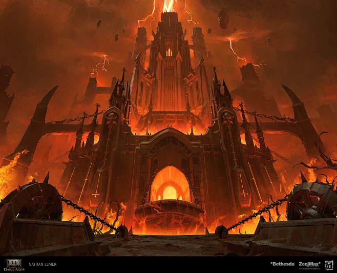 DOOM The Dark Ages - Hell (Abyssal Keep)-花瓣网