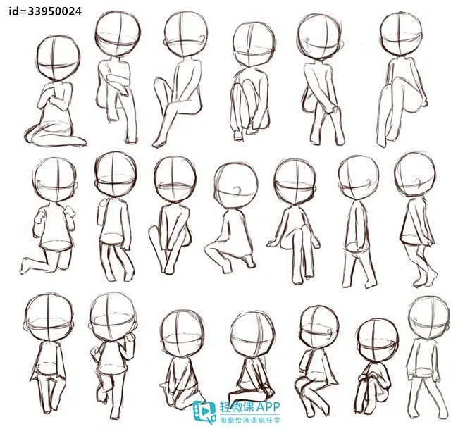 超多萌萌哒Q版小人的动作素材，不管几头身都要好把握好人体动态哦！-花瓣网