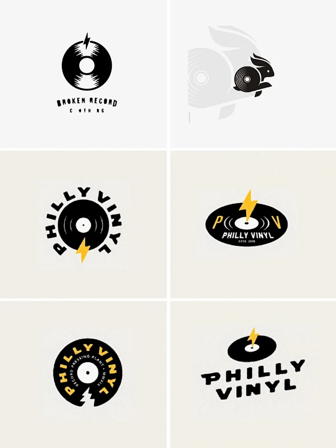 【643期】黑胶唱片音乐logo设计 - 小红书