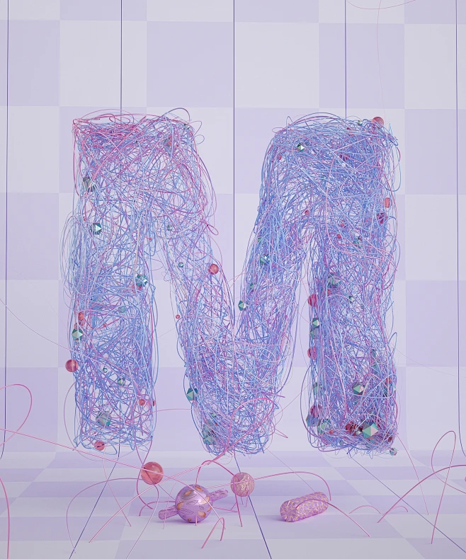 C4D-26个字母练习_执念萧萧_68Design-花瓣网