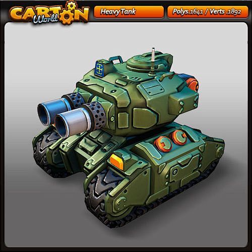 Cartoon Heavy Tank | 3D model