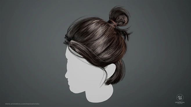 Realtime Hair, Maria Zatorska : Ellie inspired real-time hair for games 29k triangles Hair ...