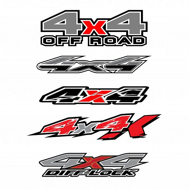 4x4 logo for 4 wheel drive truck and car graphic vector. design for ...
