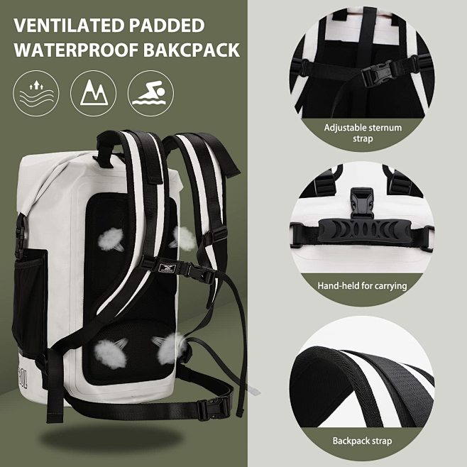 Amazon.com: MIER 40L Dry Bag Backpack Waterproof Roll Top Back Pack Dry ...