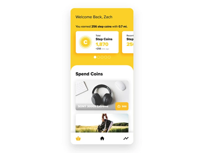 Sweat Coins - Ui Practice mockup app daily ui uiinspiration tracker ...