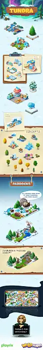 Wildscapes (Playrix) - Tundra Areal : My 2D graphics for new project by Playrix - "Wildscapes ...