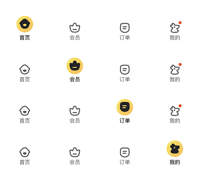 美团外卖 tabbar icon @设绘喵Aprilluo 整理