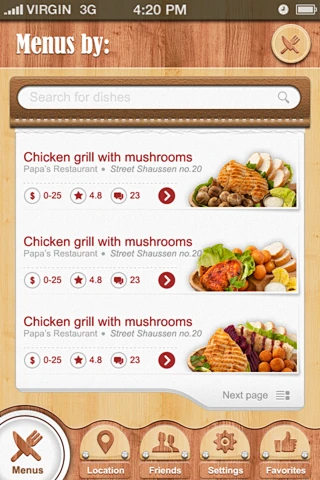 iPhone Restaurant App-花瓣网