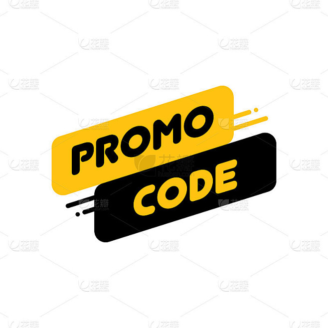 Modern Promo Code Flat Label